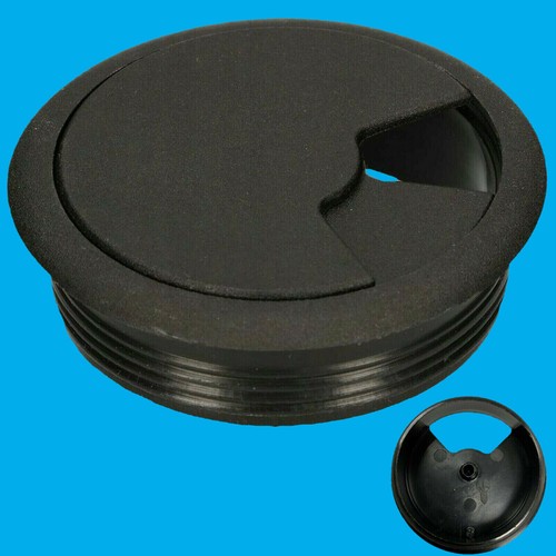 4x 60mm Black Desk Worktop Counter Cable Tidy Surface Hole Insert for ...