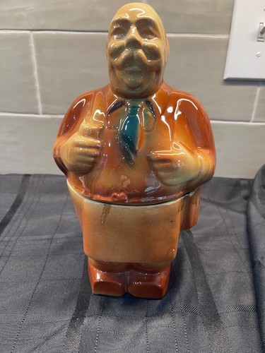 Bartender Cookie Jar Vintage Stash Pot Man Cave Bar Kitchen Display ...