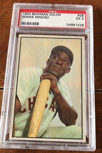 Minnie Minoso 1953 Bowman Color PSA EX5 Baseball Card | eBay