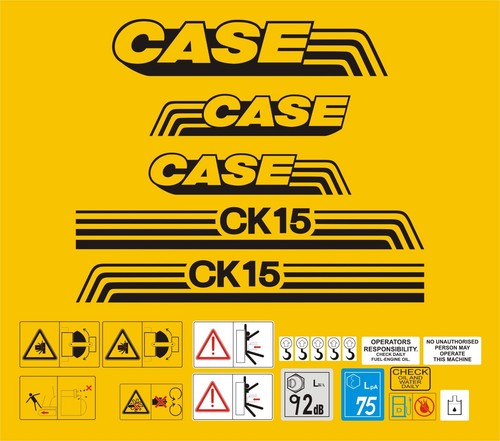 Case CK15 Mini Digger Decal Kit | eBay