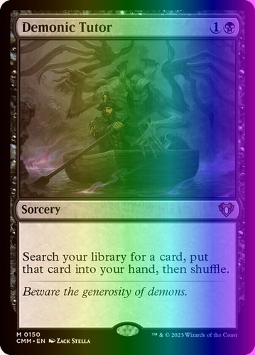 MTG Magic the Gathering Demonic Tutor (150/1173) Commander Masters NM ...