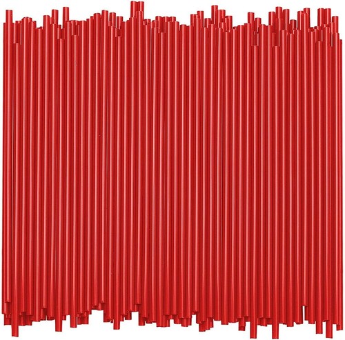 1000 Pack Red Plastic Stirrers Straws For Cocktail and Coffee Sip ...