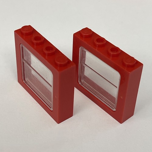 Lego 6556 Windows with Plastic Glass Red Replacement Parts Pieces Lot ...