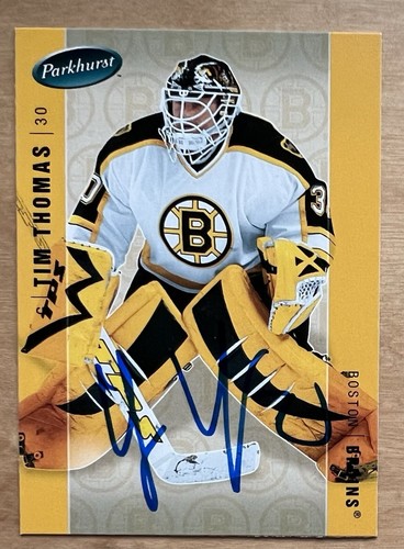 Tim Thomas Signed 2005-06 Parkhurst Hockey Card #36 Auto Boston Bruins ...