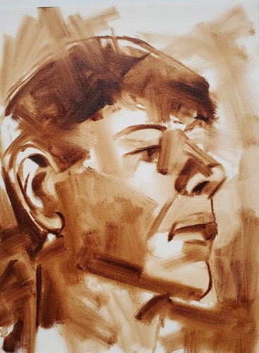 ORIGINAL OIL PAINTING 9"x12" Male Portrait #2 by G.Freeman US | eBay