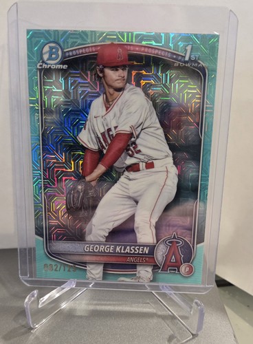 2025 Bowman Chrome Prospects George Klassen #BCP-63 Mojo Refractor /125 ...