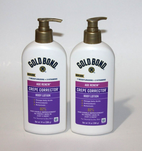 LOT (2) GOLD BOND ULTIMATE CREPE CORRECTOR BODY LOTION HAND AGE RENEW ...