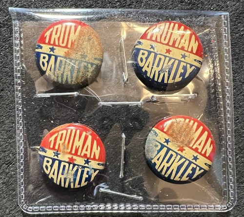 LOT OF 4 ORIGINAL 1948 3/4" TRUMAN/BARKLEY STAR PINBACKS p7a | eBay