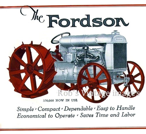 Ford Fordson Antique Vinrtage Farm Tractor Poster Ad 1920-1925 | eBay