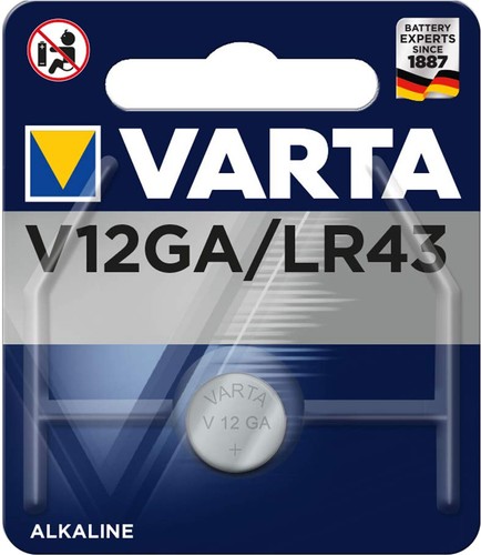 50x Varta V12GA, LR43, 186, 84, LR1142 Coin Cell LR43 Battery 1.5V ...