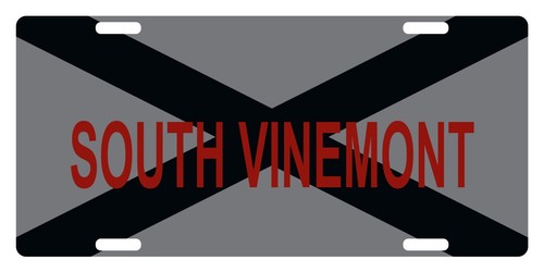 Alabama State Flag License Plate Gray & Black Version South Vinemont | eBay