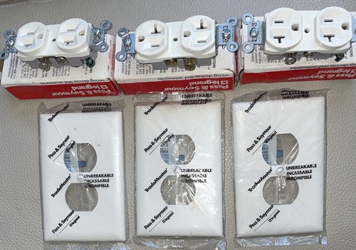 Legrand CR20-W Duplex Receptacle 20A 125V Commercial Grade White Box of ...
