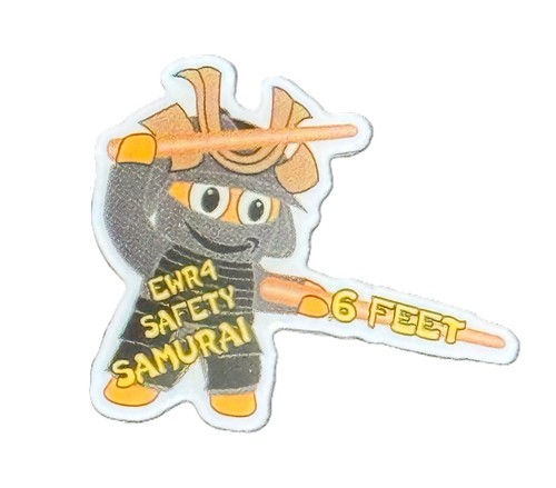 covid Safety samurai 6 feet Amazon Employee Peccy Pin | eBay