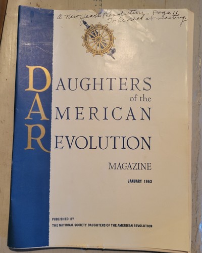 Daughter's of the American Revolution DAR Magazines 1963 | eBay
