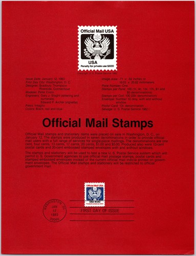 USPS SOUVENIR PAGE OFFICIAL MAIL STAMP ($1.00) 1983 | eBay