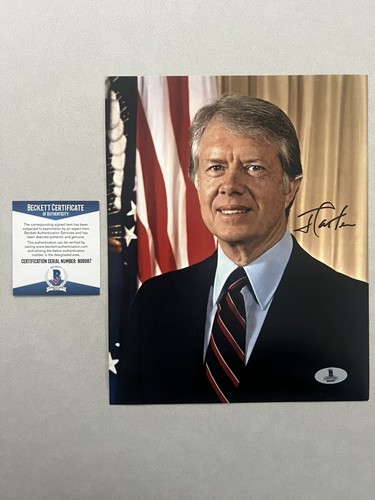 Jimmy Carter autographed signed 8x10 photo Beckett BAS COA Presidential ...