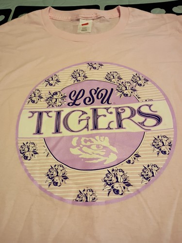 Women's LSU Tigers Graphic Floral T-Shirt Pink XL New | eBay