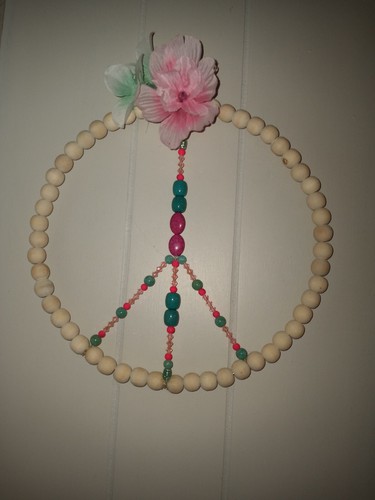 Beaded Peace Sign Loop | eBay