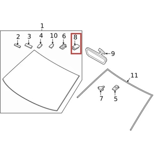 KONA ELECTRIC BRACKET-RAIN SENSOR COVER 2019-2022 GENUINE NEW HYUNDAI ...