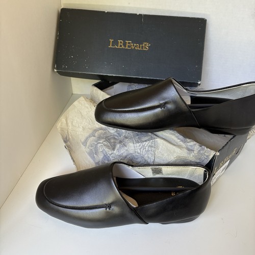 L.B. Evans 2751 Duke Opera Black Leather Slippers Men 9.5 EEE New in ...