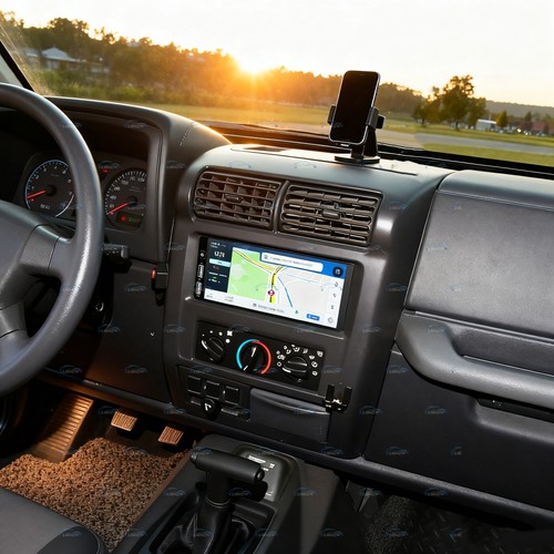 For 1997-2002 Jeep Wrangler 6.86'' Car Radio Stereo Wireless Carplay ...