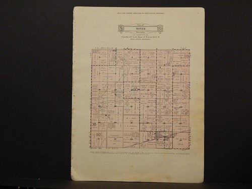Minnesota Swift County Map Moyer Township 1931 Y6#56 | eBay