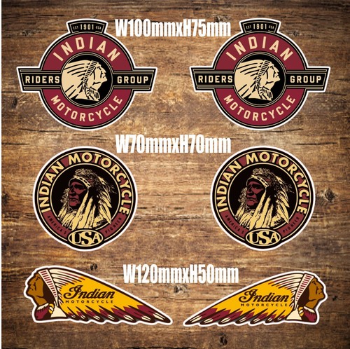 Indian Motorcycle Set of 6 Vinyl Stickers | eBay