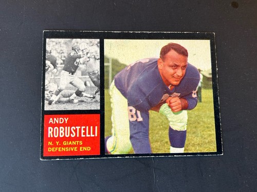 1962 Topps Football #108 Andy Robustelli EX+ HOF New York Giants Arnold ...