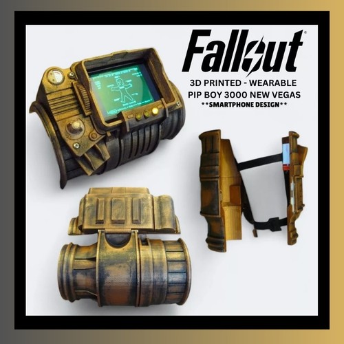 Fallout Pip Boy 3000 New Vegas *Wearable Cosplay Smarthone Design* 3D ...