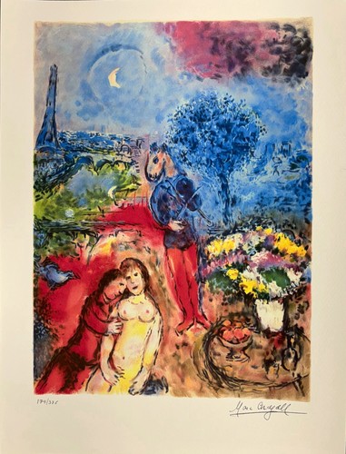 Mark Chagall • 'EIFFEL TOWER SERENADE' - Facsimile Signed Limited ...