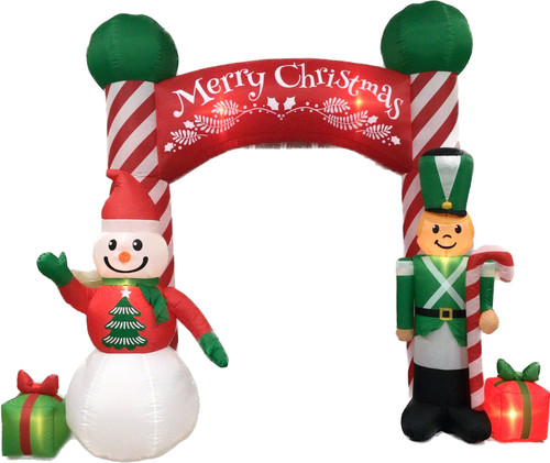 8ft Gemmy Airblown Inflatable Prototype Christmas Snowman & Soldier ...