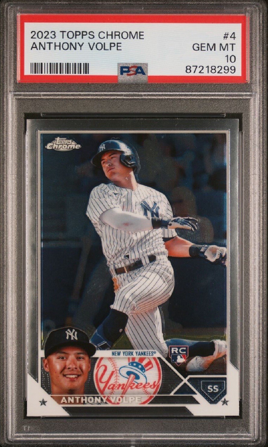 Anthony Volpe 2023 Topps Chrome #4 Base PSA 10 Price Guide - Sports ...