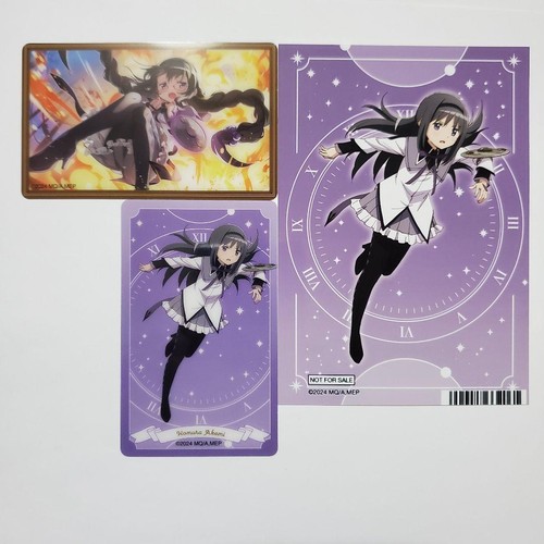Madoka Magica Homura Magia Exedra Animate Clear Card Set of 3 Japan | eBay