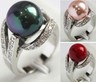 8Colors 12mm South Sea shell pearl Gemstone Jewelry Ring Size: 7 8 9 ...