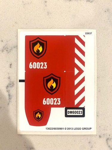 LEGO STICKER SHEET for 60023, Sheet 1, City Starter Set, New & Genuine ...