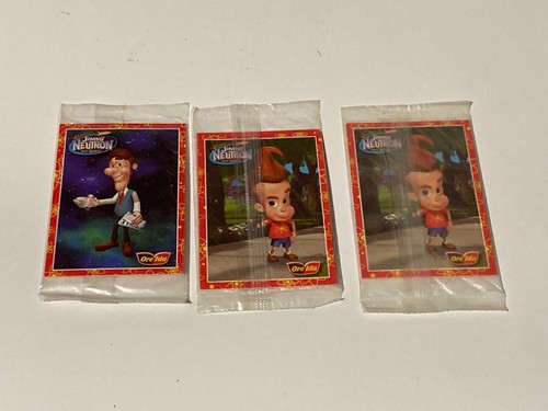 2002 Jimmy Neutron Ore Ida Trading Cards. Lot of 3 Sealed Packs of 2 ...