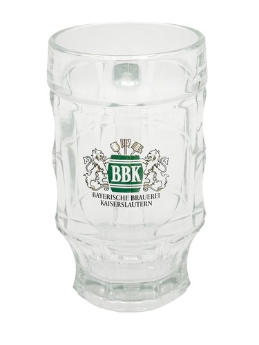 BBK German Beer Mug Stein Bayerische Brauerei Kaiserslautern .4L Square ...