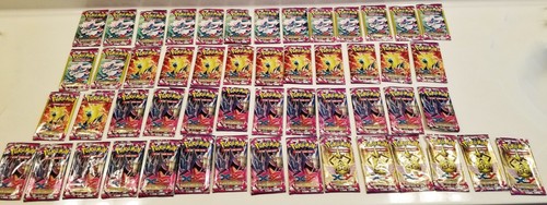 Vintage POKEMON XY PHANTOM FORCES 52 EMPTY OPENED FOIL PACKS ONLY *NO ...