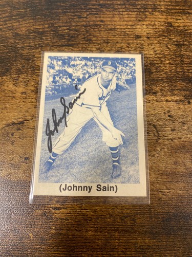 Johnny Sain Autograph Baseball Card Rare | eBay