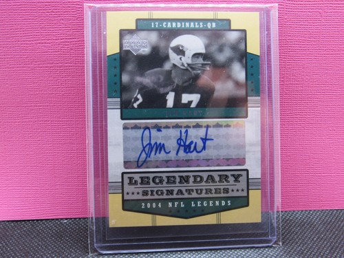 2004 JIM HART UD LEGENDARY SIGNATURES AUTOGRAPH FOOTBALL CARD CARDINALS ...