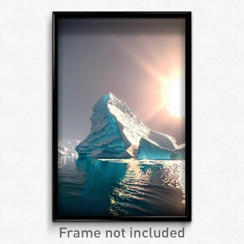 Pixel Art Poster - Admired Iceberg (8 Bit Psychedelic Trippy Video Game ...