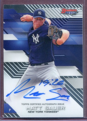 MATT SAUER ~ 2017 Bowman's Best Baseball Best of '17 Autographs #B17MS ...