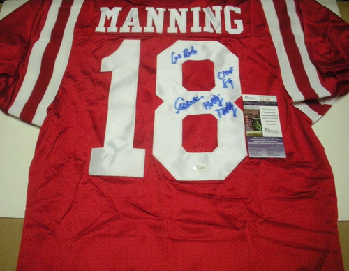 ARCHIE MANNING OLE MISS REBELS CHOF-89 HOTTY TOTTY LAST 1 JSA/COA ...