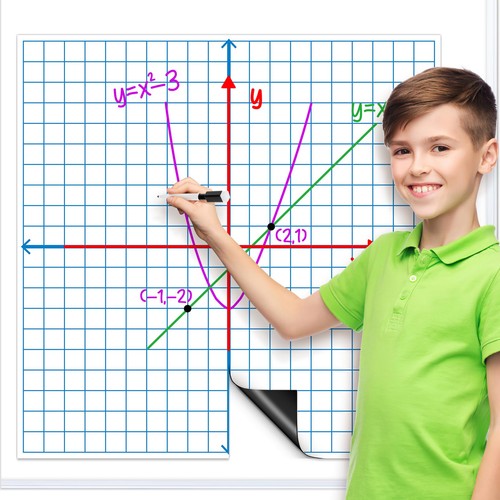 Giant Magnetic XY Coordinate Graph Grid Paper,Dry Erase Chart Paper for White... | eBay