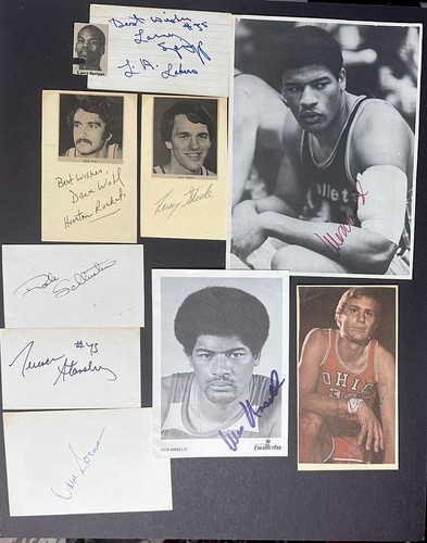 1970's Basketball Greats Signed Lot of 9 Dave Sorenson Wes Unseld Larry ...