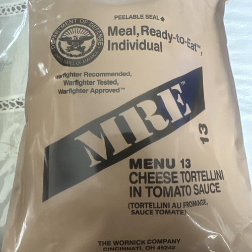 MRE, Meals Ready To Eat, US Military, Cheese Tortellini In Tomato Sauce ...