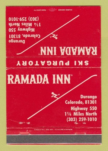 Matchbook Cover - Ramada Inn Durango Colorado 40 Strike | eBay