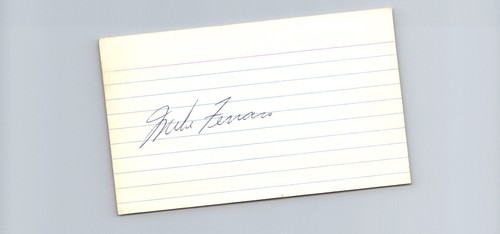 AUTOGRAPHED AUTO SIGNED 3 X 5 INDEX CARD MLB MIKE FERRARO | eBay
