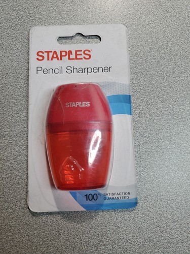 STAPLES MANUAL SINGLE-HOLE PENCIL SHARPENER ASSORTED (10896) 10896-CC ...