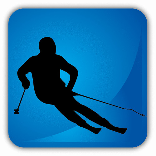 Ski Slope Sport Icon Car Bumper Sticker Decal 5" x 5" | eBay